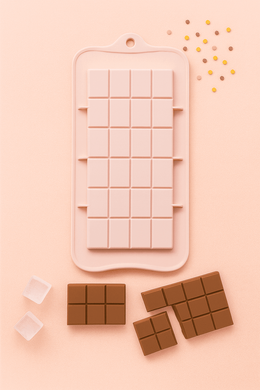 Silicone Grid Chocolate Bar Mold – Classic Breakable Bar – Ezebakers